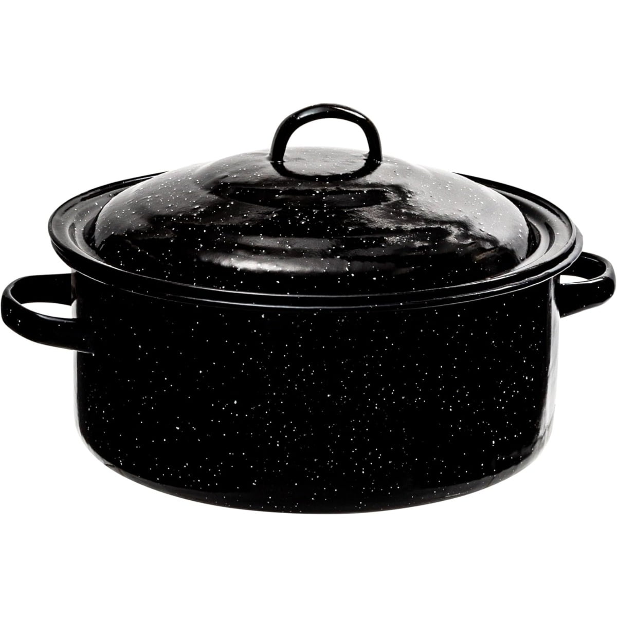 Granite 21 Qt Stockpot, Nonstick Soup Pot With Lid, Speckled Enamel ...