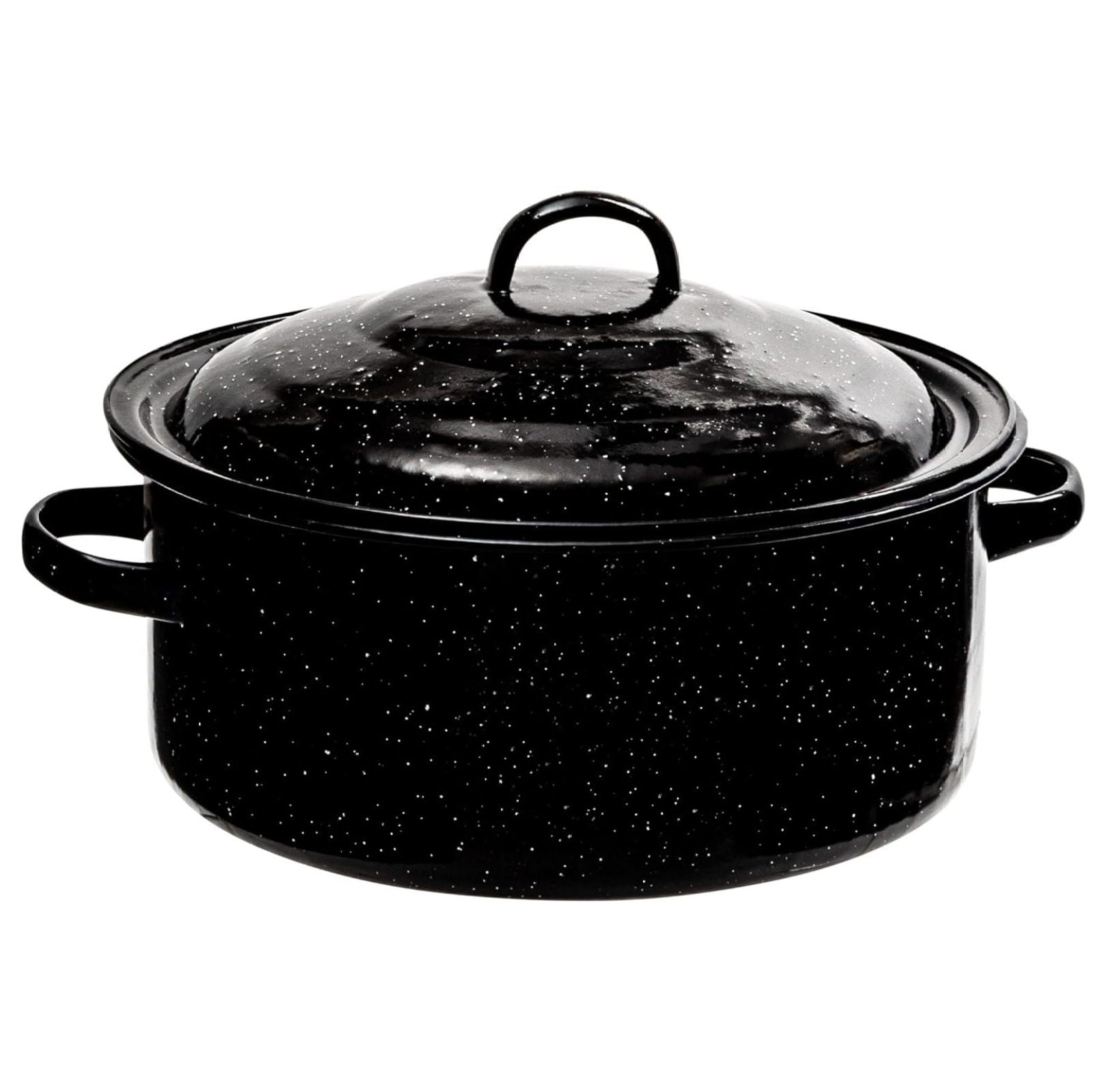 Granite 5 Qt Stockpot, Nonstick Soup Pot With Lid, Speckled Enamel Ware ...