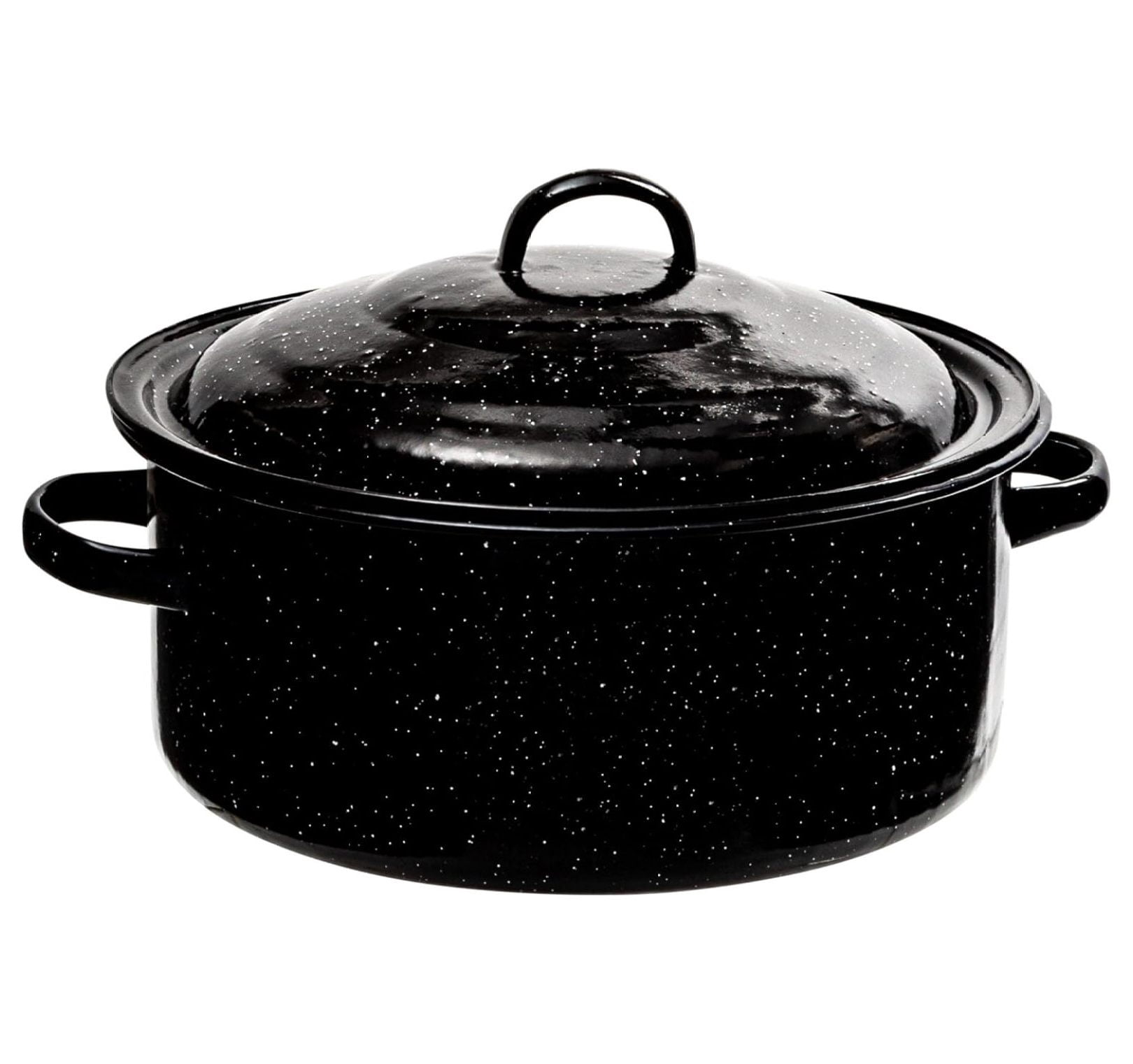 Granite 5 Qt Stockpot, Nonstick Soup Pot With Lid, Speckled Enamel Ware ...