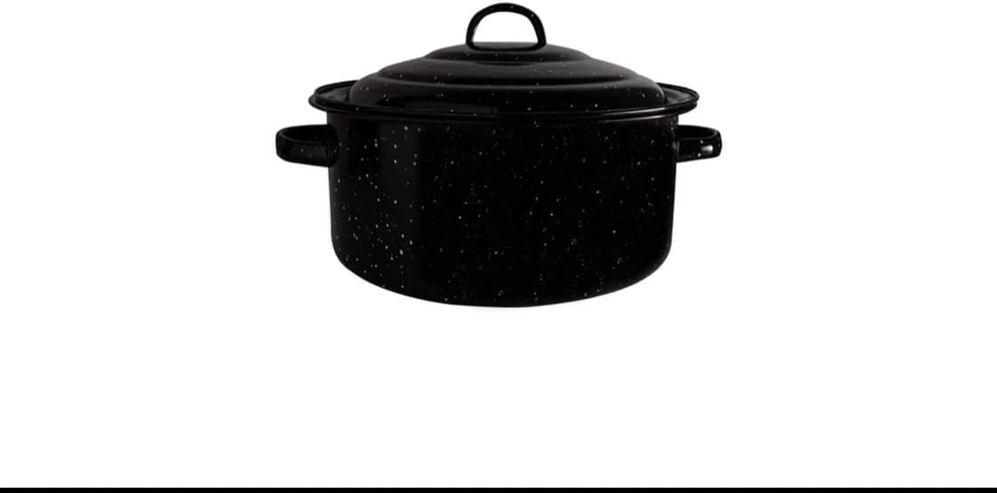 Granite 5 Qt Stockpot, Nonstick Soup Pot With Lid, Speckled Enamel Ware ...