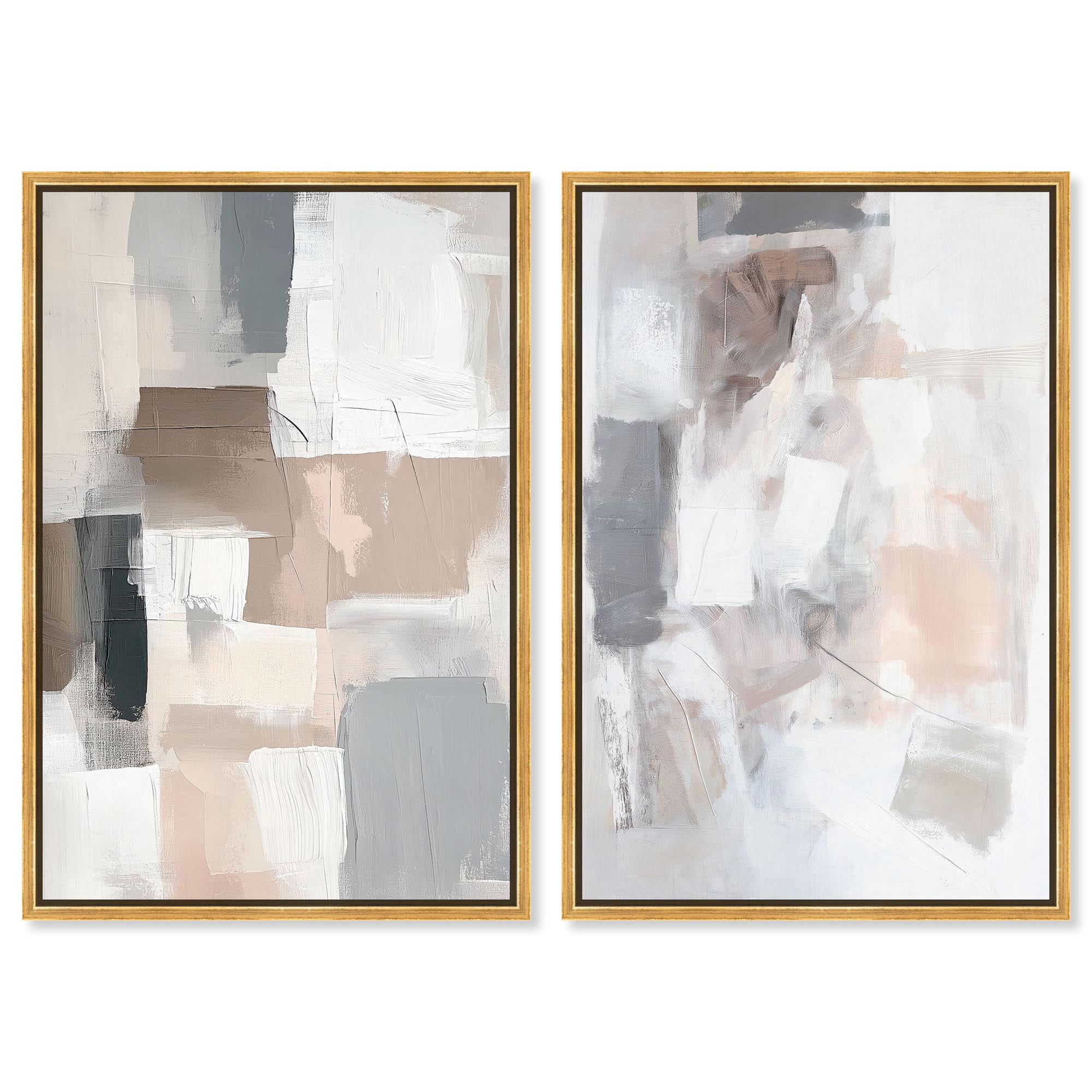 Granite Abstracts Set Canvas Set of 2 Minimal Abstract by Art Remedy ...