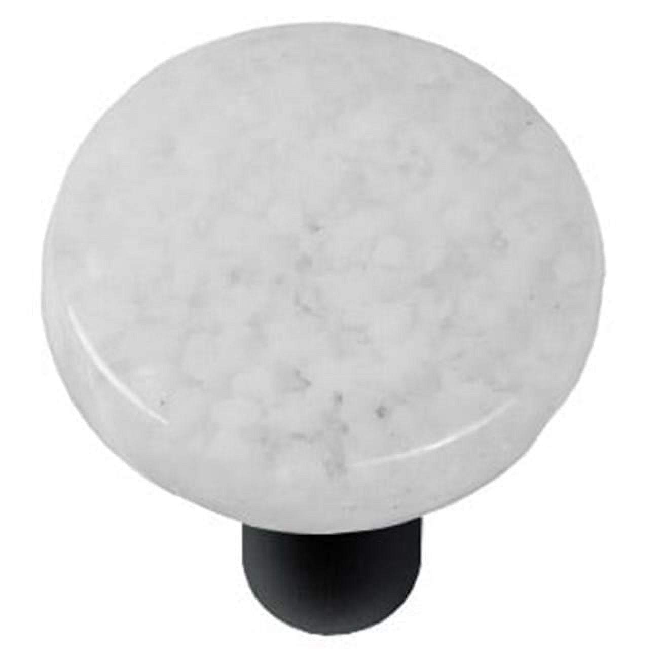 Granite Clear & White Round Glass Cabinet Knob - Black Post - Walmart.com