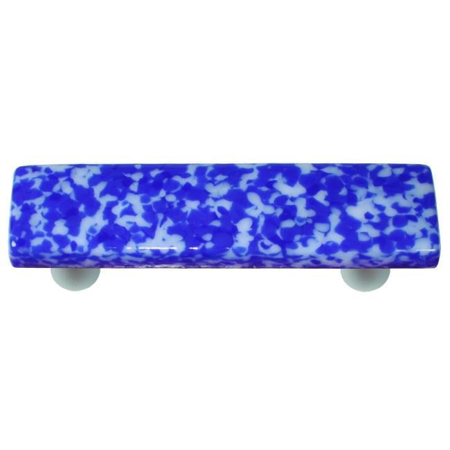 Granite Cobalt Blue & White Rectangle Glass Cabinet Pull - Aluminum ...