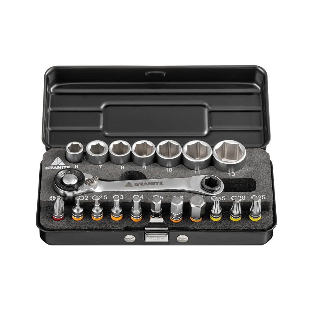 Granite-Design Hex bits & Socket Ratchet Tool Box - Walmart.com