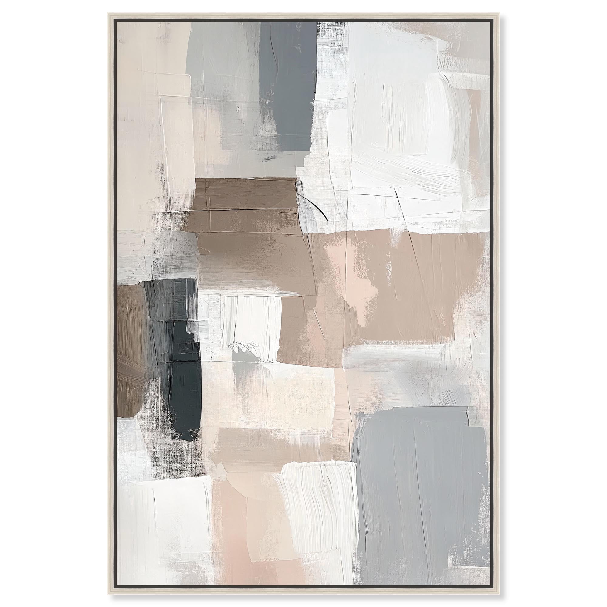 Granite Echoes I Canvas Gemstone Abstract Art by Art Remedy, Silver ...