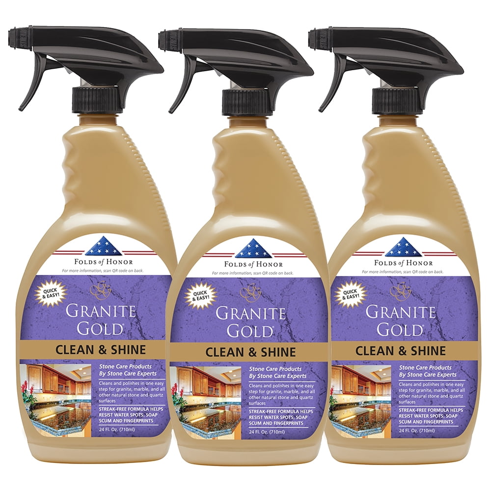 Granite Gold Clean & Shine 24 oz 3pk, Granite Cleaner and Polish for ...