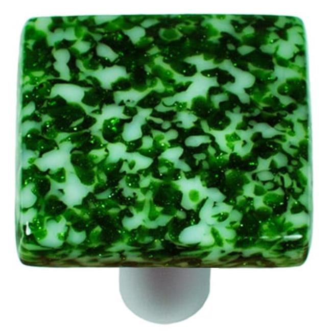 Granite Light Metallic Green & White Square Glass Cabinet Knob - Aluminum Post - Walmart.com