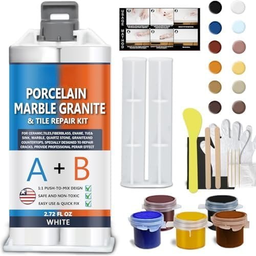 Granite and Quartz Countertop Chip Repair Kit, Tile & Fiberglass ...