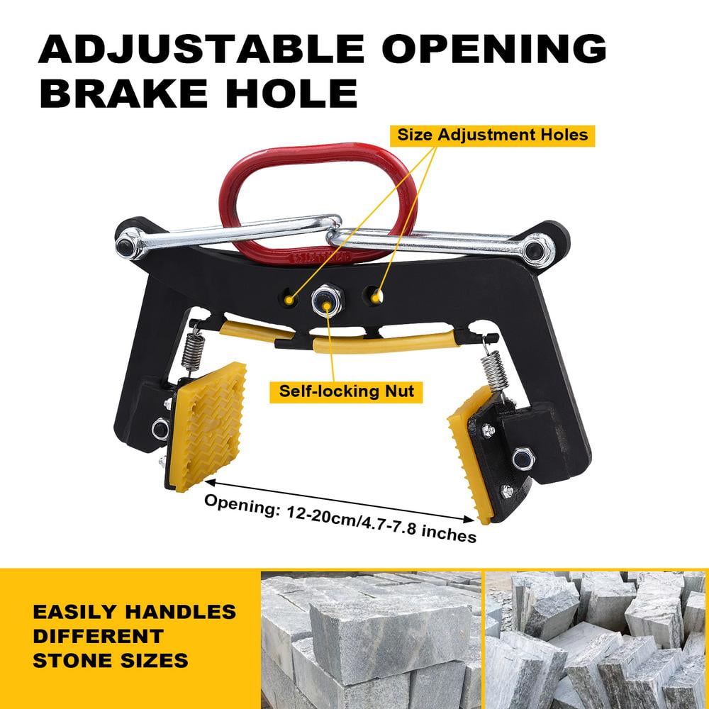 Granite Slab Lifting Clamp 617 lbs, 4.72-7.87 in Heavy Duty Stone ...