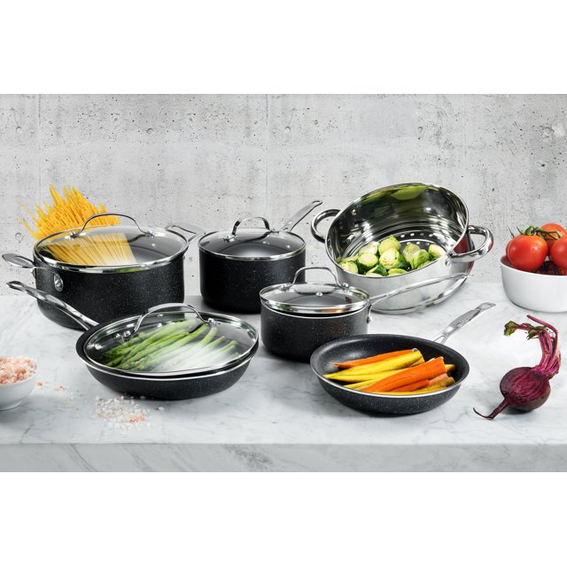 Granite Stone 15 Piece Non-stick Cookware, Dishwasher Safe, Pots and ...