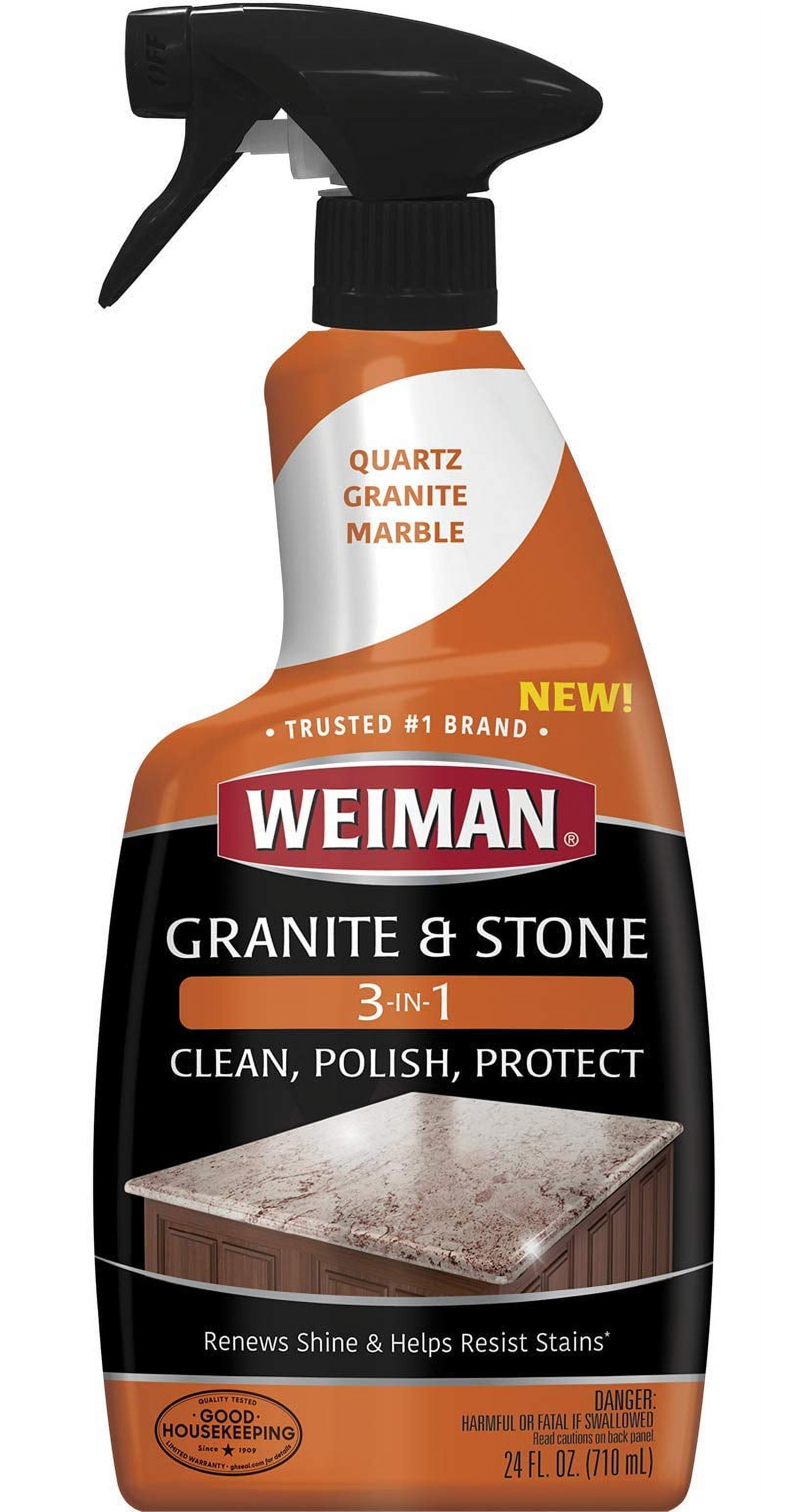 Weiman Granite Cleaner, Polish and Protector, 24 oz, pH-Neutral Formula ...