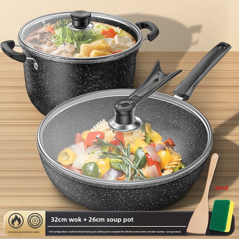 Granite Stone Nonstick Cookware Set – 3-Piece Kitchen Pots and Pans Set ...