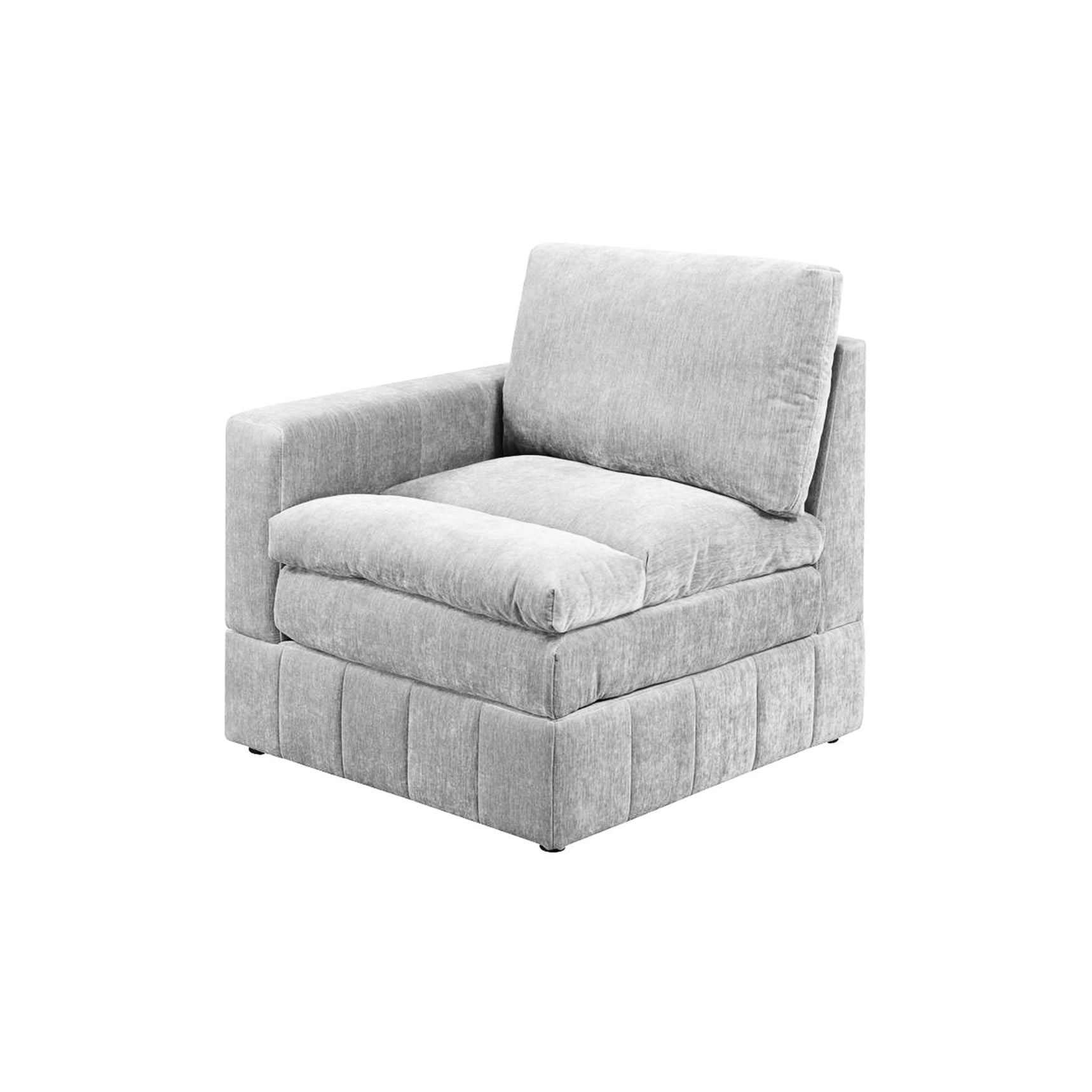 Granite Suede Modular One Arm Chair / Comfortable Seating for Living ...