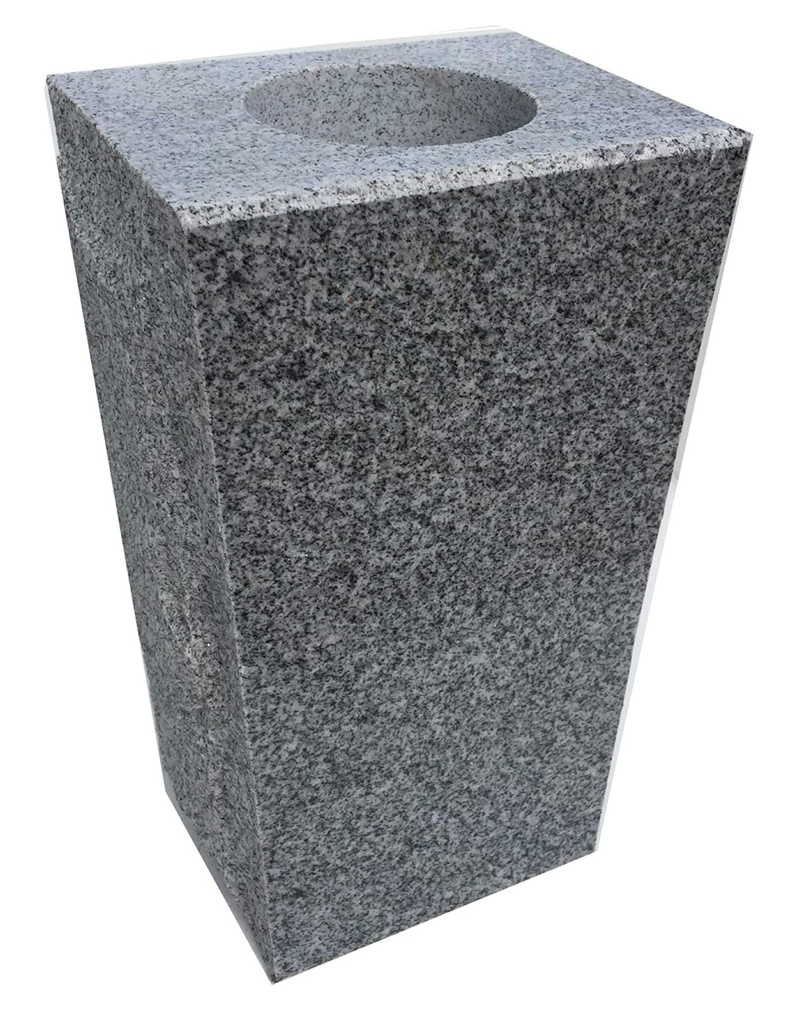 Granite Vase Tapered (5"x4"x9") Gray Cemetery Grave - Walmart.com