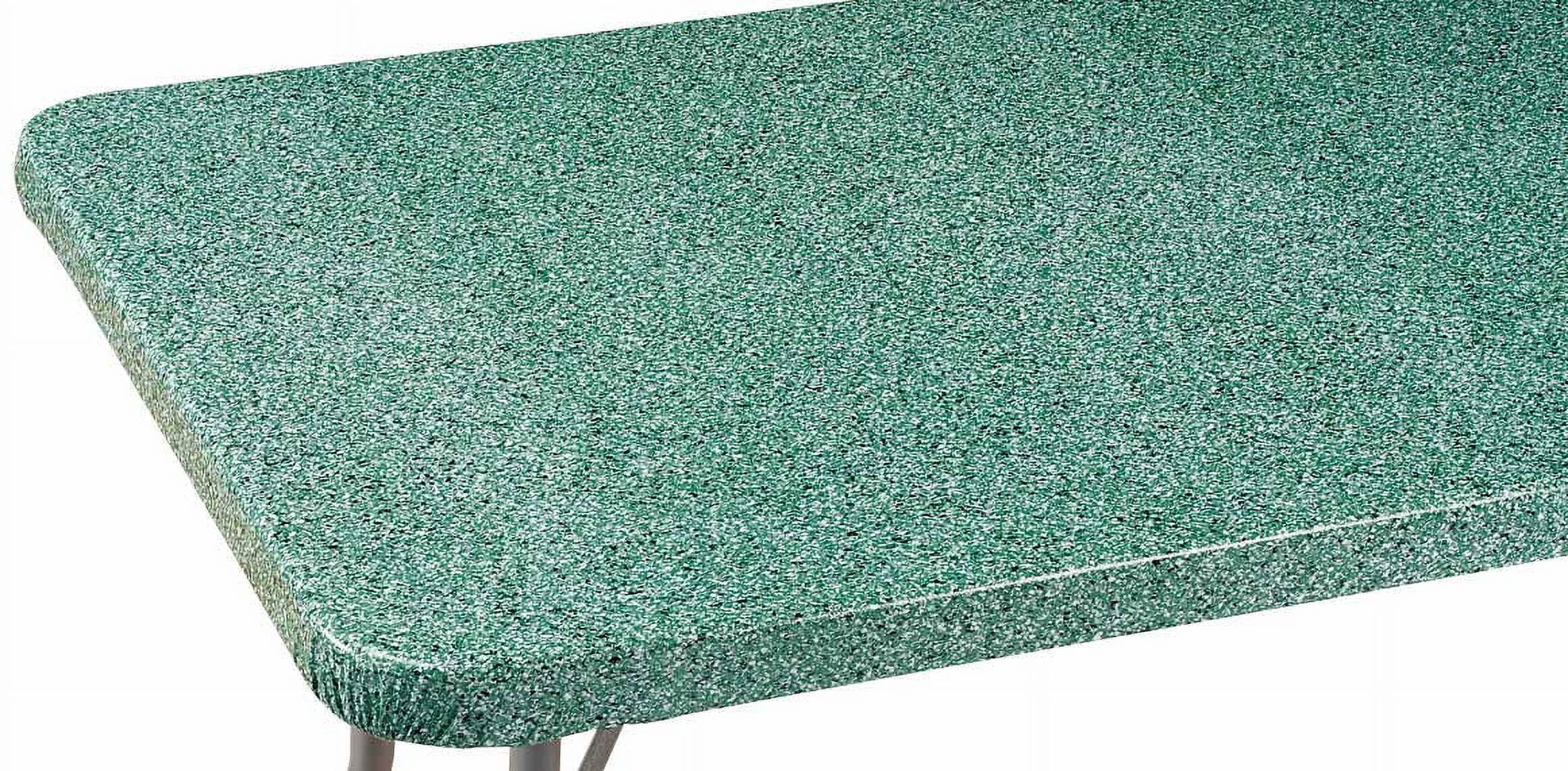 Granite Vinyl Elasticized Banquet Table Cover, Crafted with Heavy-Duty ...
