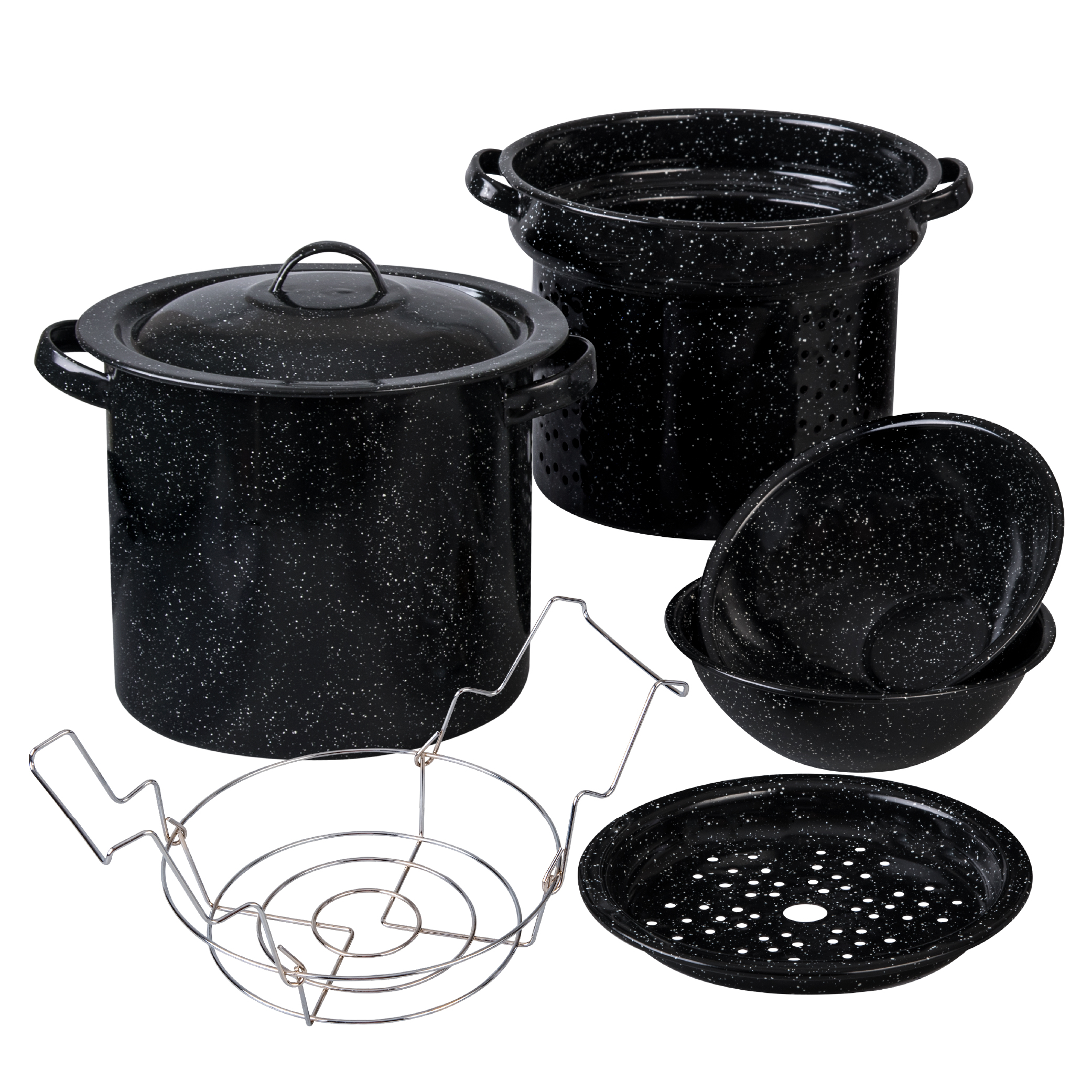 Granite Ware 3 -in-1 Stock Pot - Enameled Steel Pot Ideal for Pasta ...