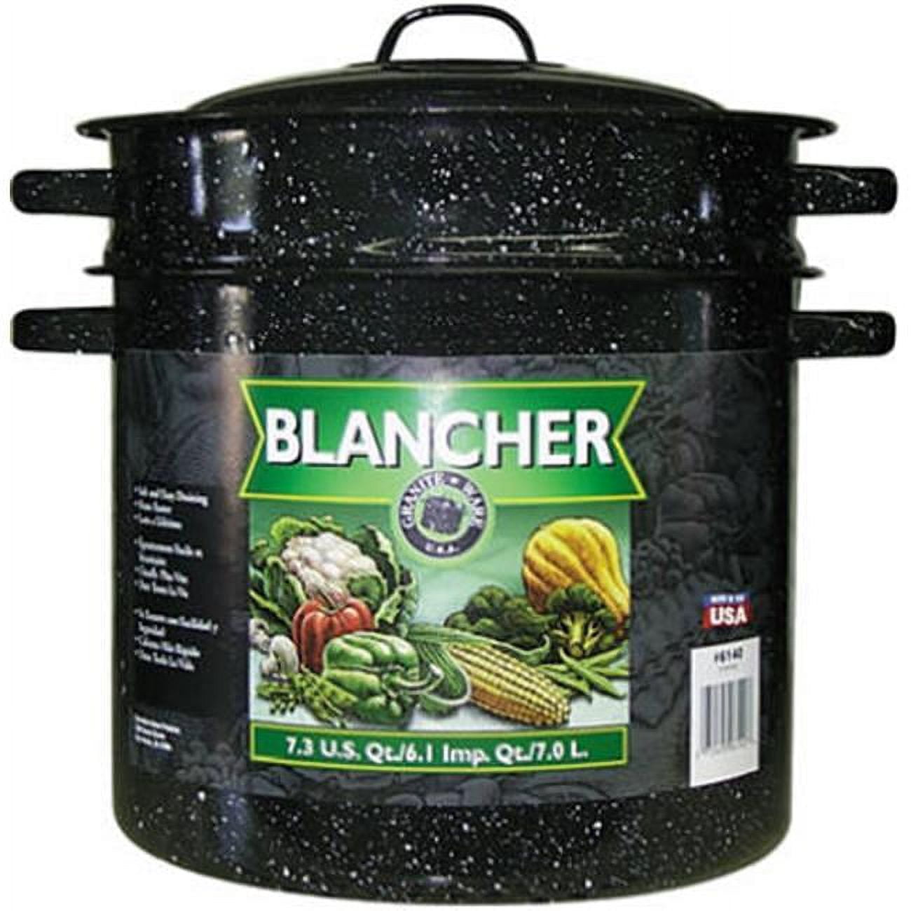 Granite Ware Covered Blancher, Ceramic on Steel, 7 Quart Capacity, Pack ...