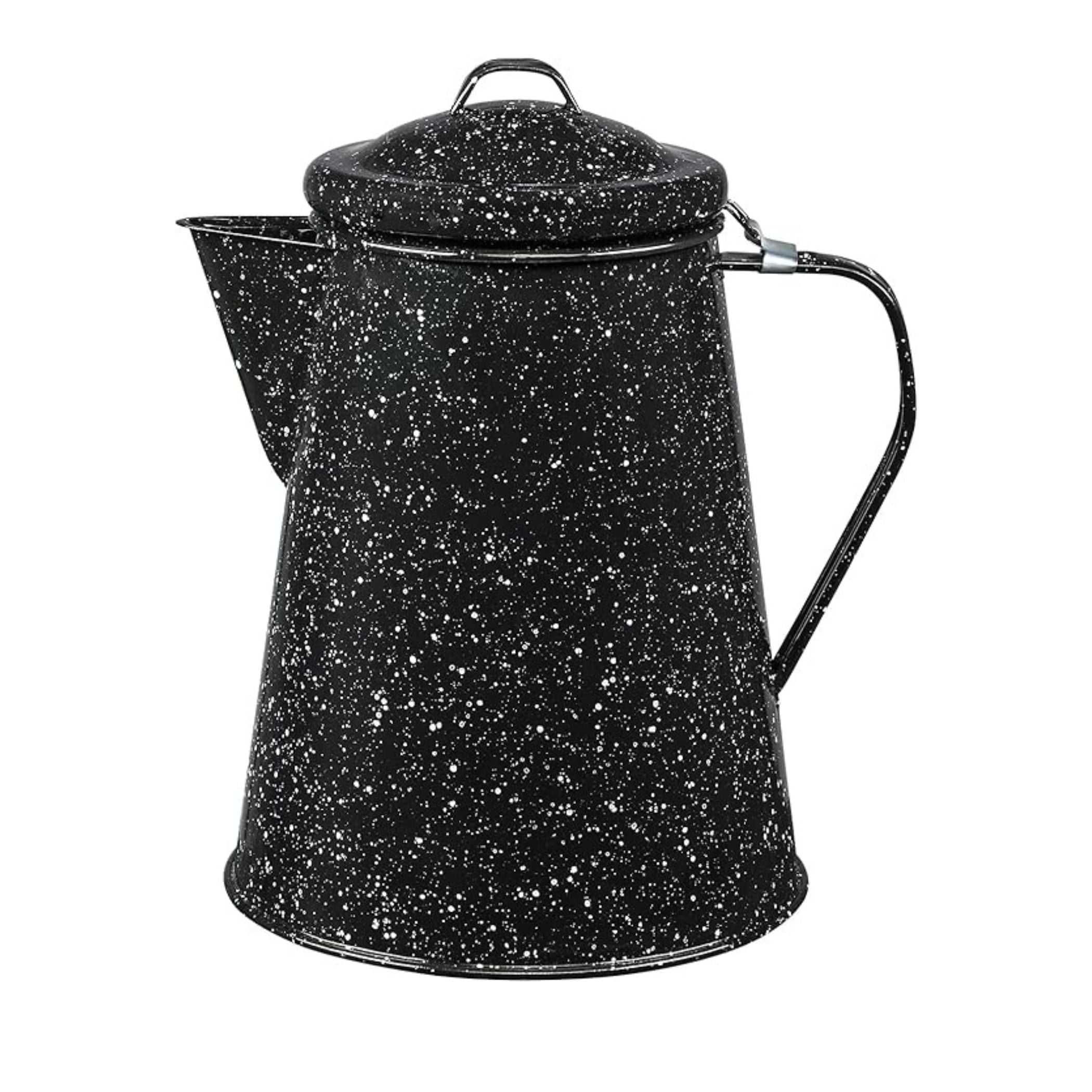 Granite Ware, Coffee Boiler, 12 Cup, Speckled Black - Walmart.com