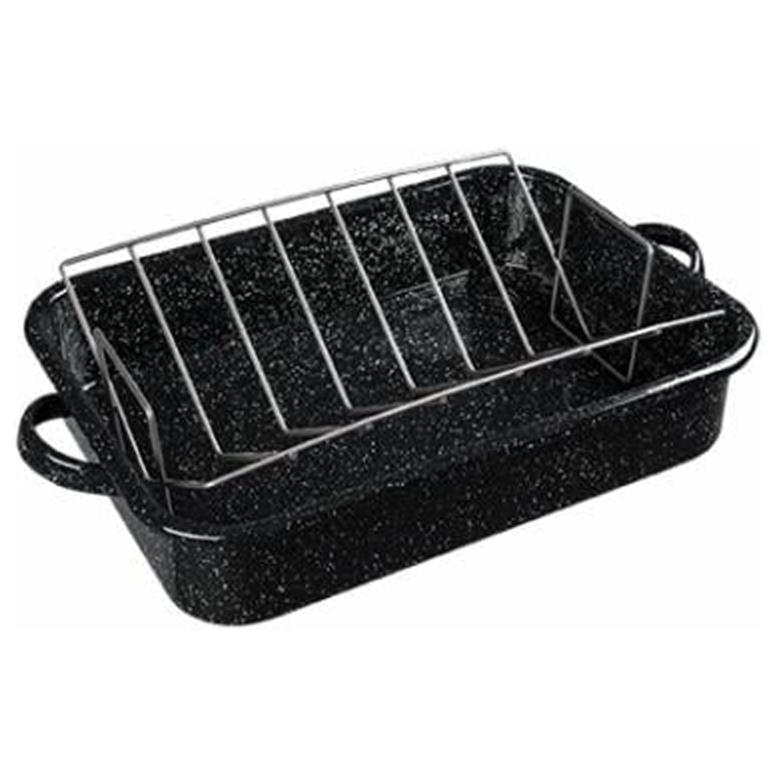 GraniteWare Open Rectangular Roaster with V-Rack 319866 - Walmart.com