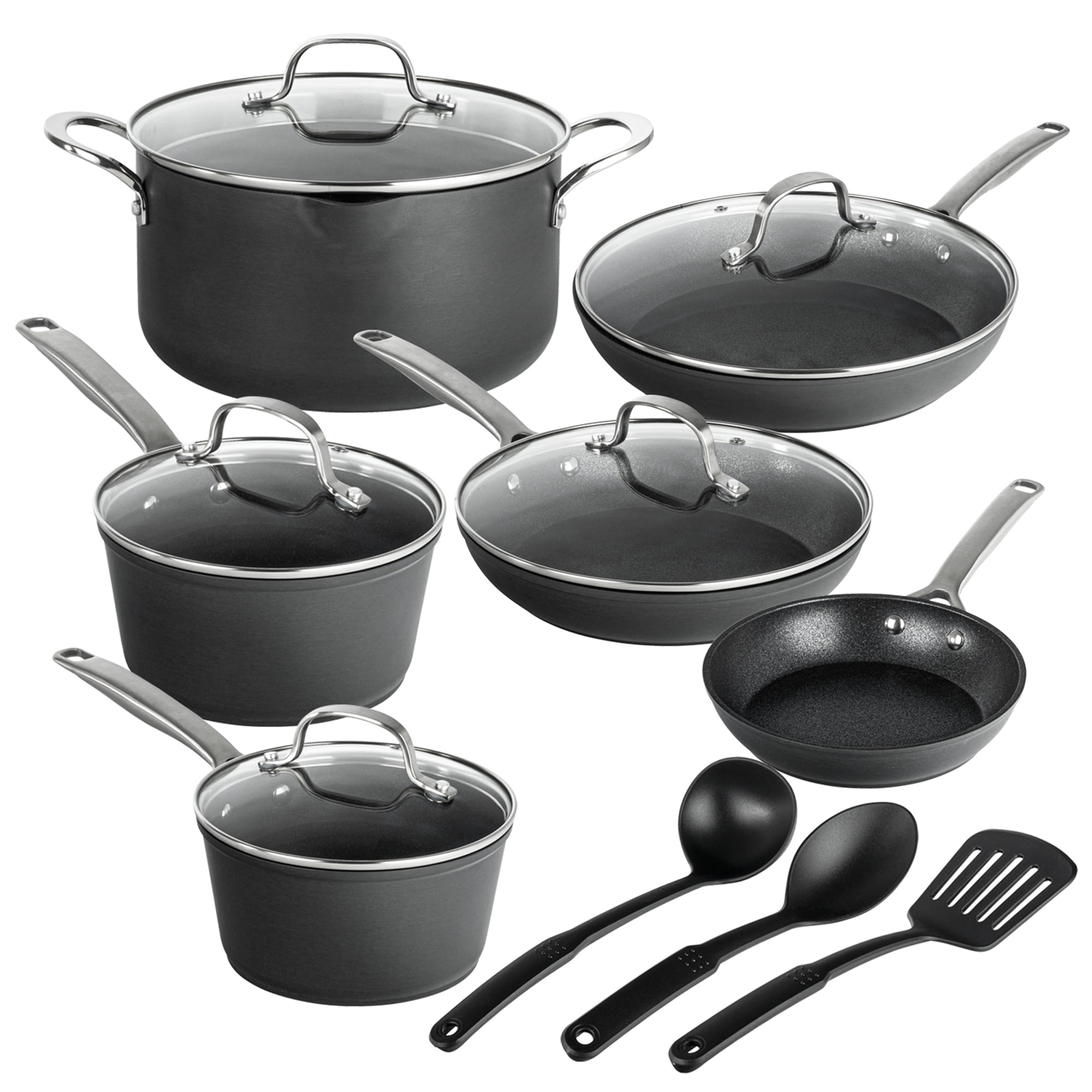 Free Shipping! Granite Stone 14 Pc Hard Anodized Non Stick Cookware Set ...