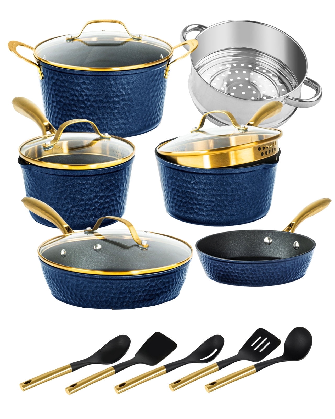 Granitestone Charleston Non Stick Induction Kitchen Pots & Pans Set ...