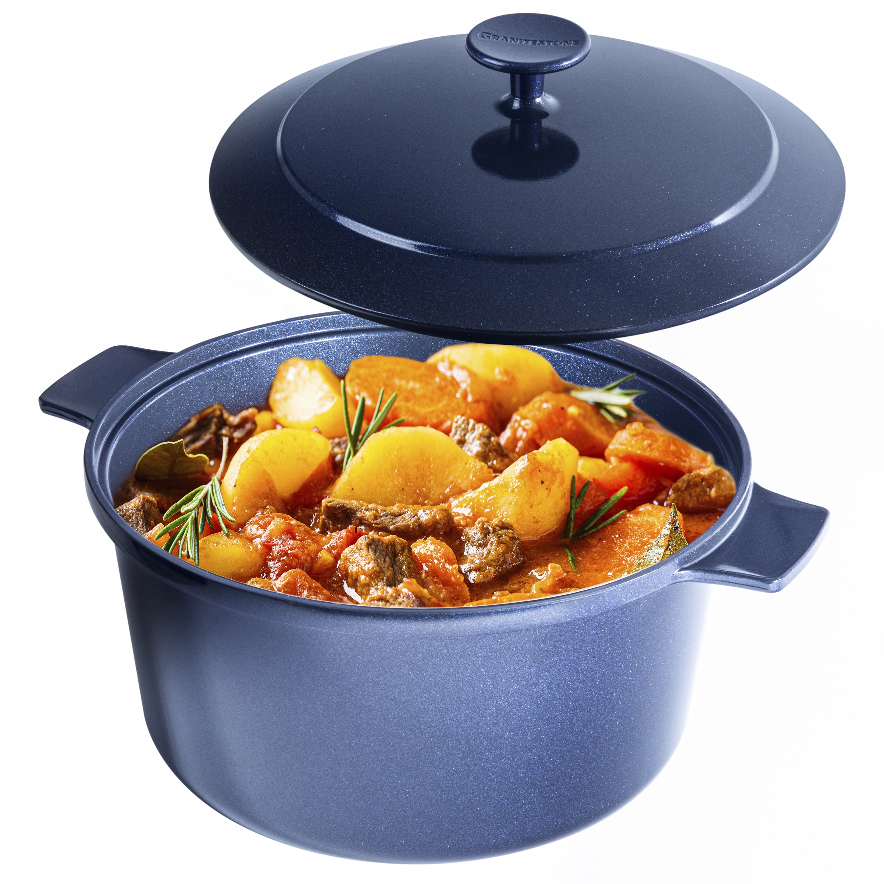 Granitestone Dutch Oven 6.5 Qt Cooking Pot With Lid Nonstick Ceramic ...