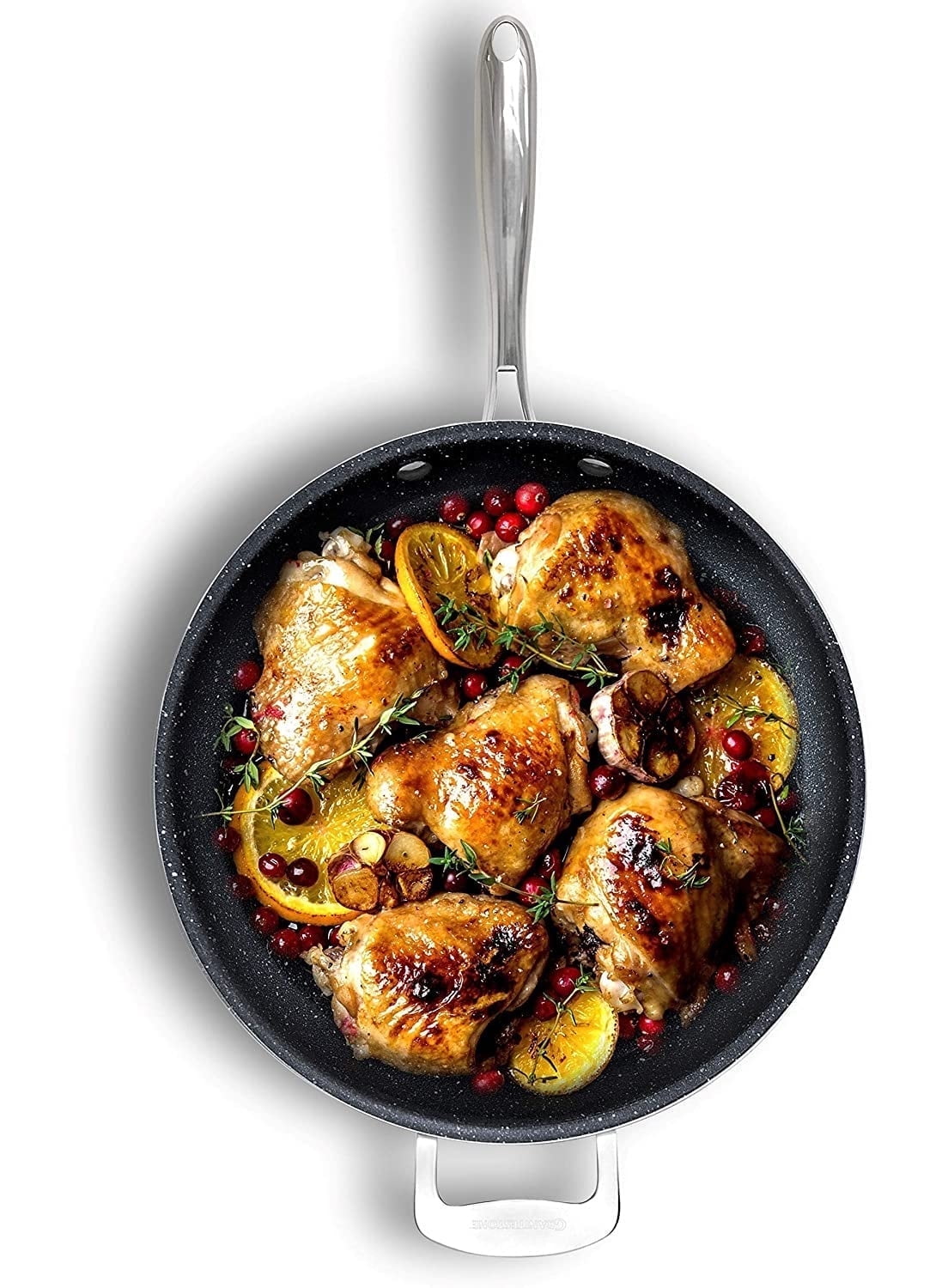 Granitestone 14'' Nonstick Family Fry Pan with Helper Handle, Non Stick ...