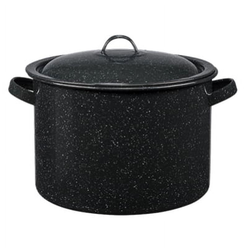 Graniteware 7.5 Quart Stew Pot with lid. Enamel on steel construction ...