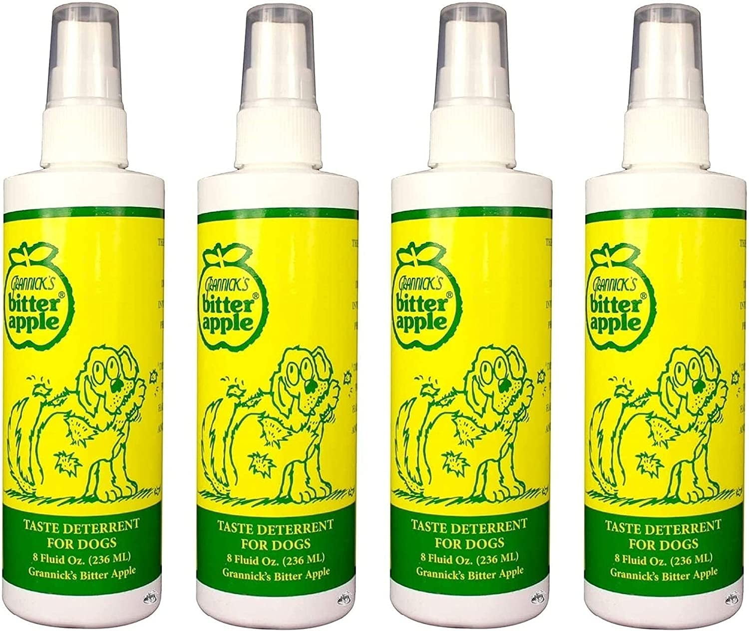 Grannick's Bitter Apple Deterrent for Dogs 8 oz Spray Bottle - Pack of ...