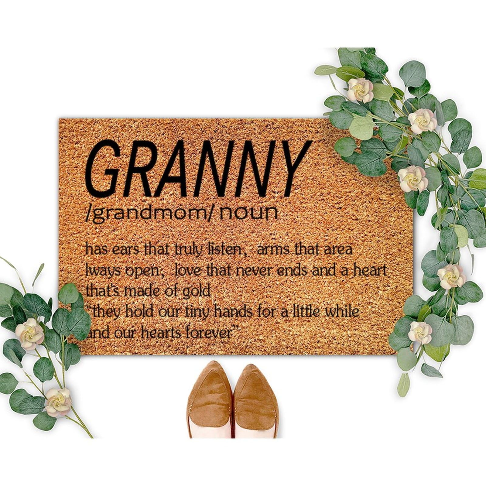 Granny Definition Coir Door Mat Rectangular Rug Word Description Farmhouse Weather Resistant Non ...