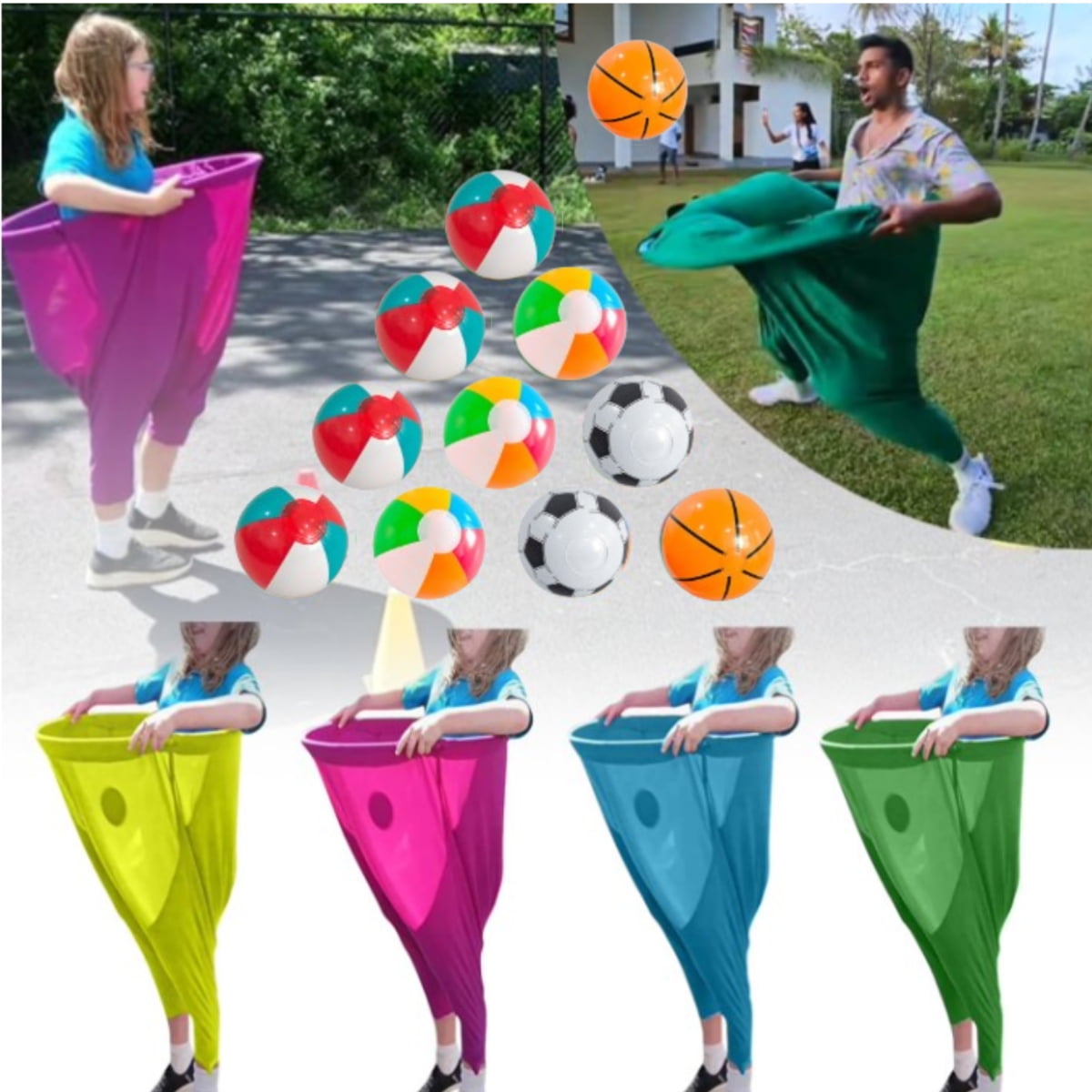 Granny Pants Yard Game Set, Giant Outdoor Game with Bouncy Balls ...