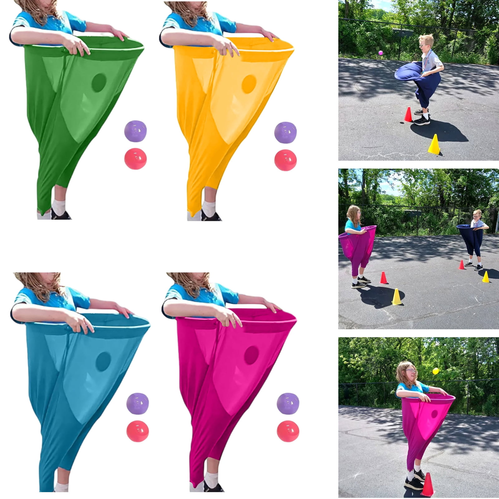 Granny Pants Yard Game Set - Giant Outdoor Party Game with 2 Bouncy ...