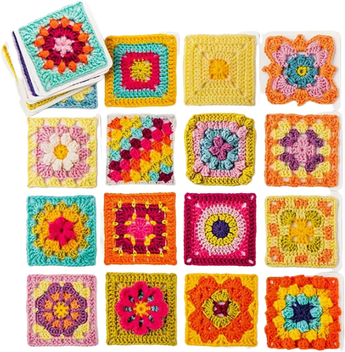 The Granny Square Card Deck 50 Mix & Match Designs, Crochet Granny ...
