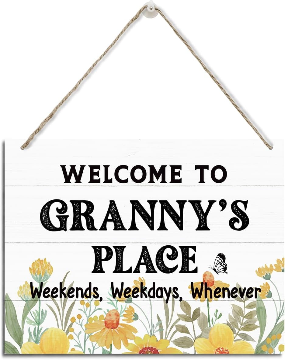 Granny's Place Sign, Welcome Decor for Granny's Home, Welcome Sign for ...