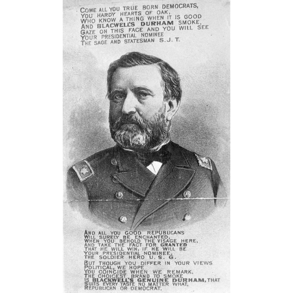 Grant Election Of 1872. Ncampaign Poster Supporting Republican ...