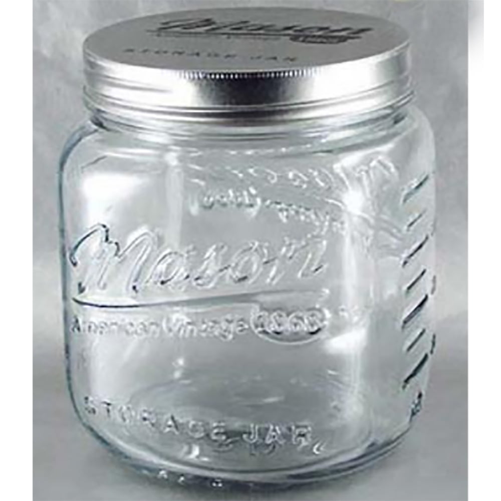 Grant Howard 51091 102 Ounce Classic Embossed Glass Mason Storage Jar ...