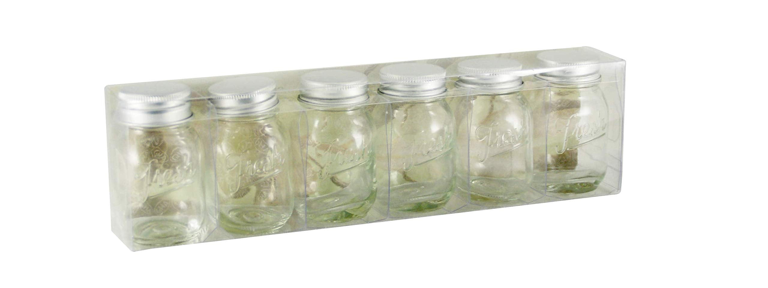 Grant Howard 52020 Fresh Embossed Mini Jars, 2 oz., Set of 6 - Walmart.com