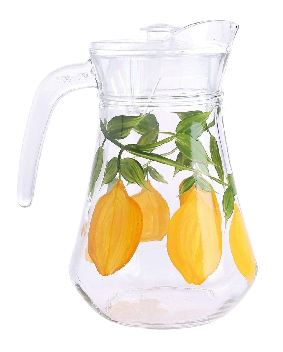 Grant Howard Hand Painted Lemon Pitcher, 40 oz – Ceramic Serving ...