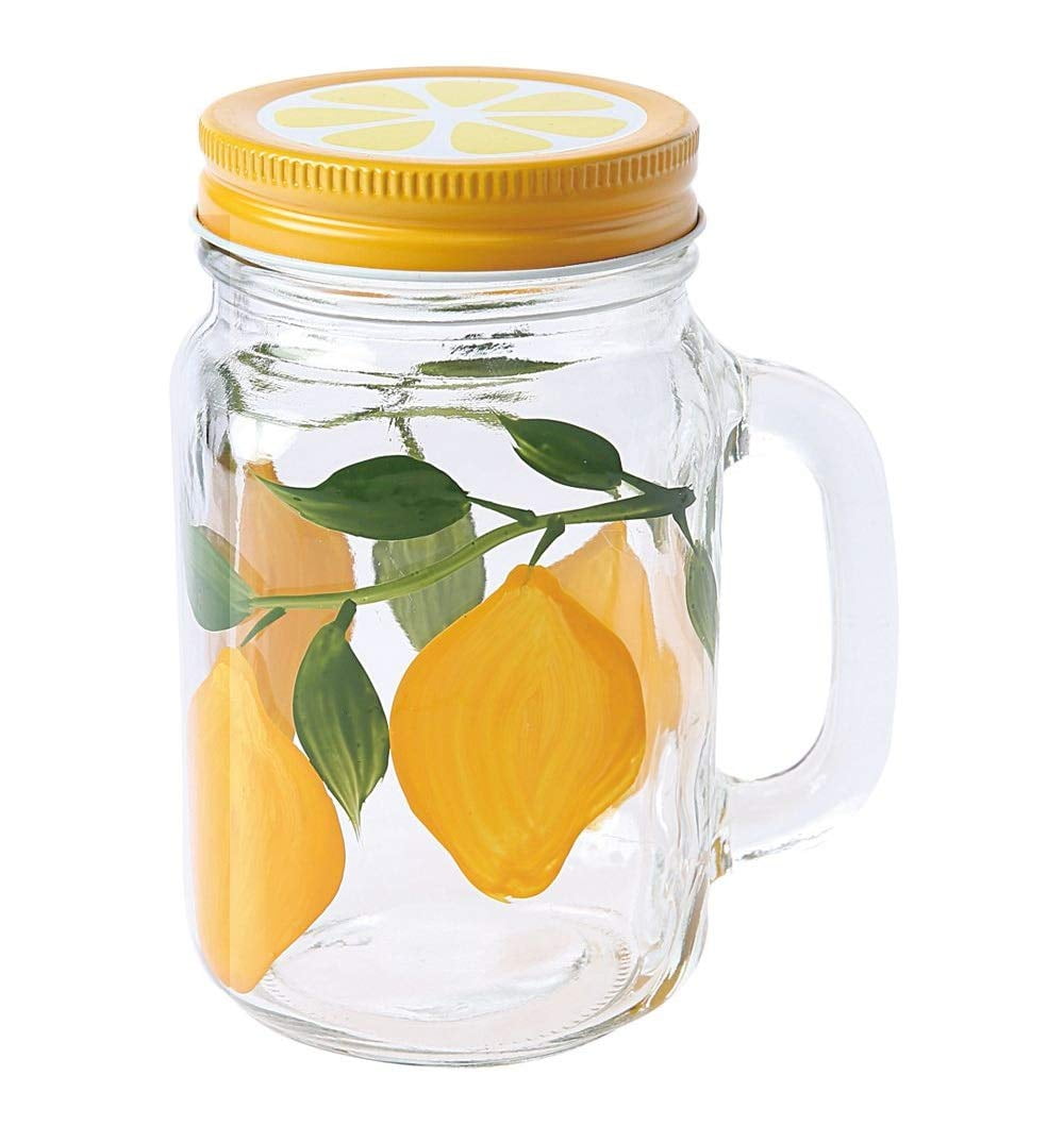 Grant Howard 52140 Lemons Hand Painted Mason Mug, 22 oz. - Walmart.com