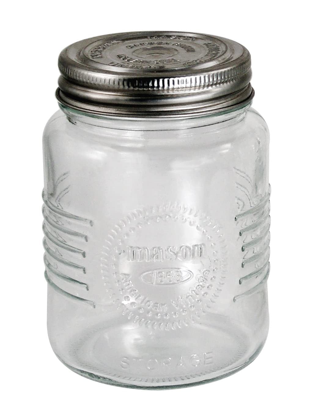 Grant Howard Mason Classics Glass Rreserve Jar - Metal Emboss Top, 12 ...