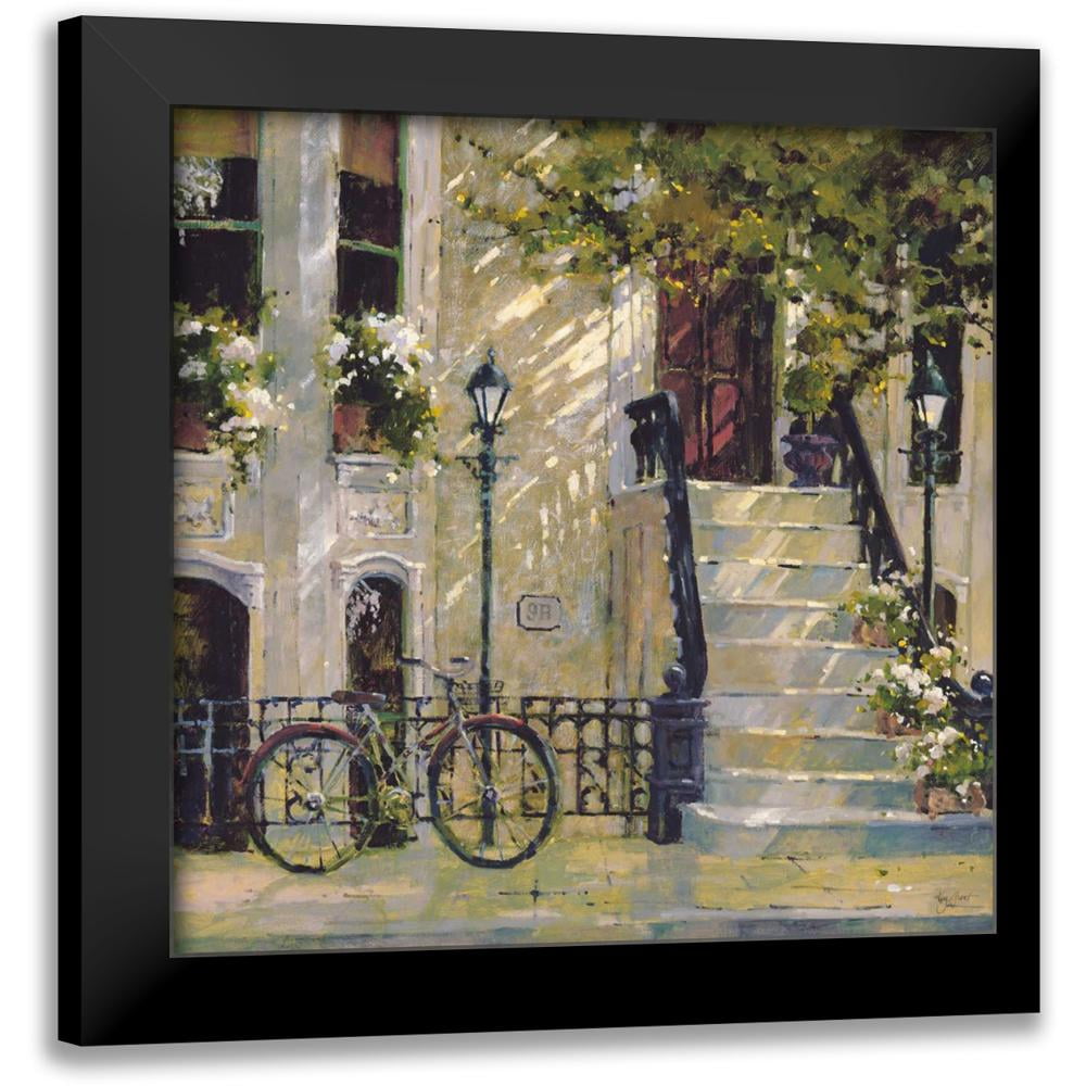 Frame To Wall, 20x20 Black Modern Wood Framed Art Print, Floral ...