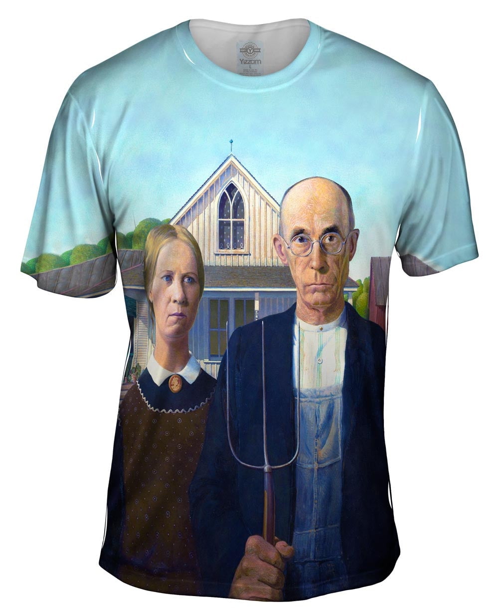 Grant Wood - American Gothic 1930 Mens T-Shirt All Over Print - Walmart.com