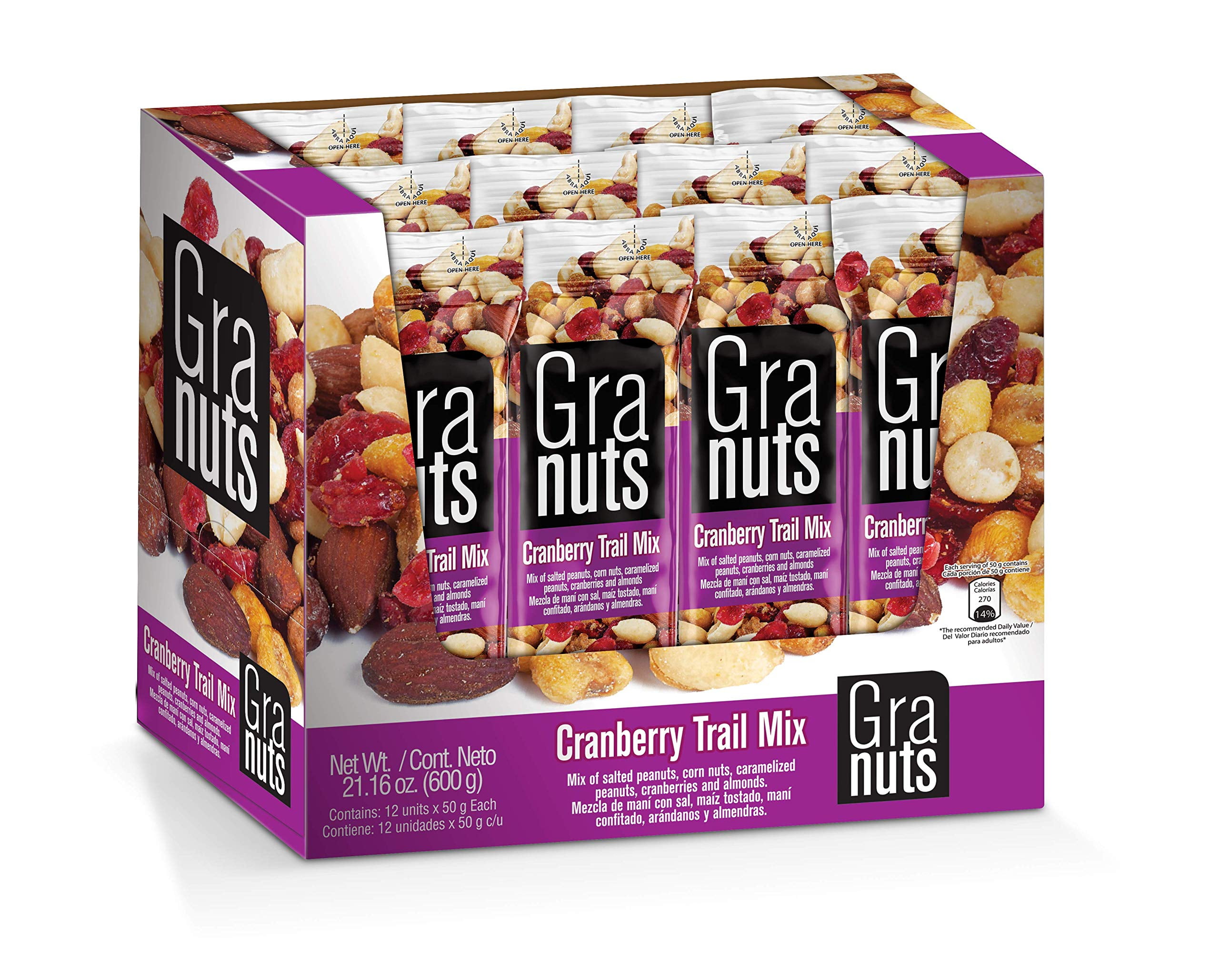 Granuts Cranberry Trail Mix BDF32 | Caramelized Peanuts | Crunchy Corn ...
