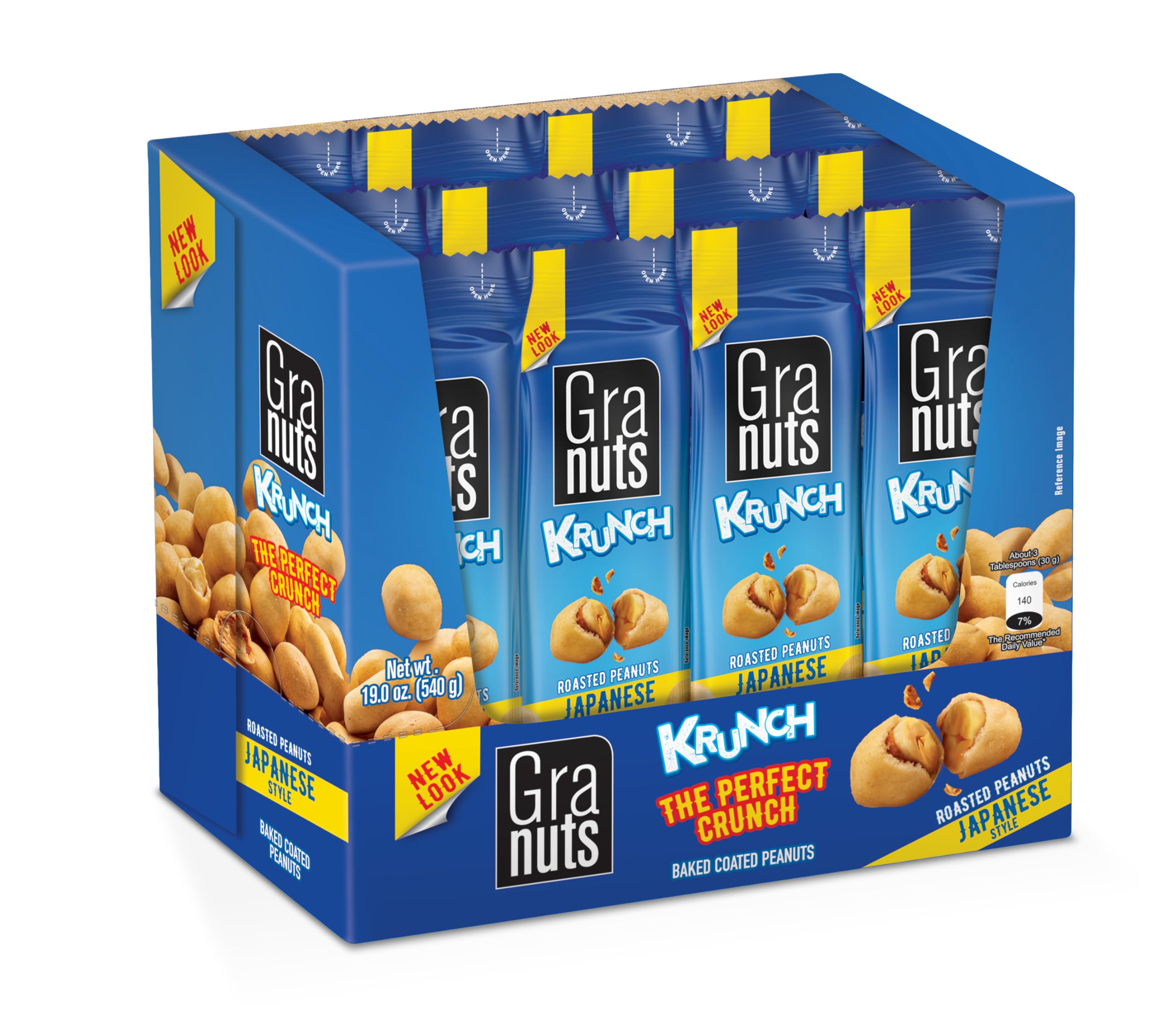 Granuts, Krunch Classic Japanese SAF21 Peanuts, 1.59 oz, 12 Snack Packs ...