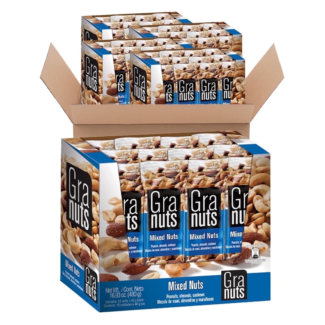 Granuts Mixed Nuts, 1.41 oz, Pack of 4, Displays, 48 Ct - Walmart.com