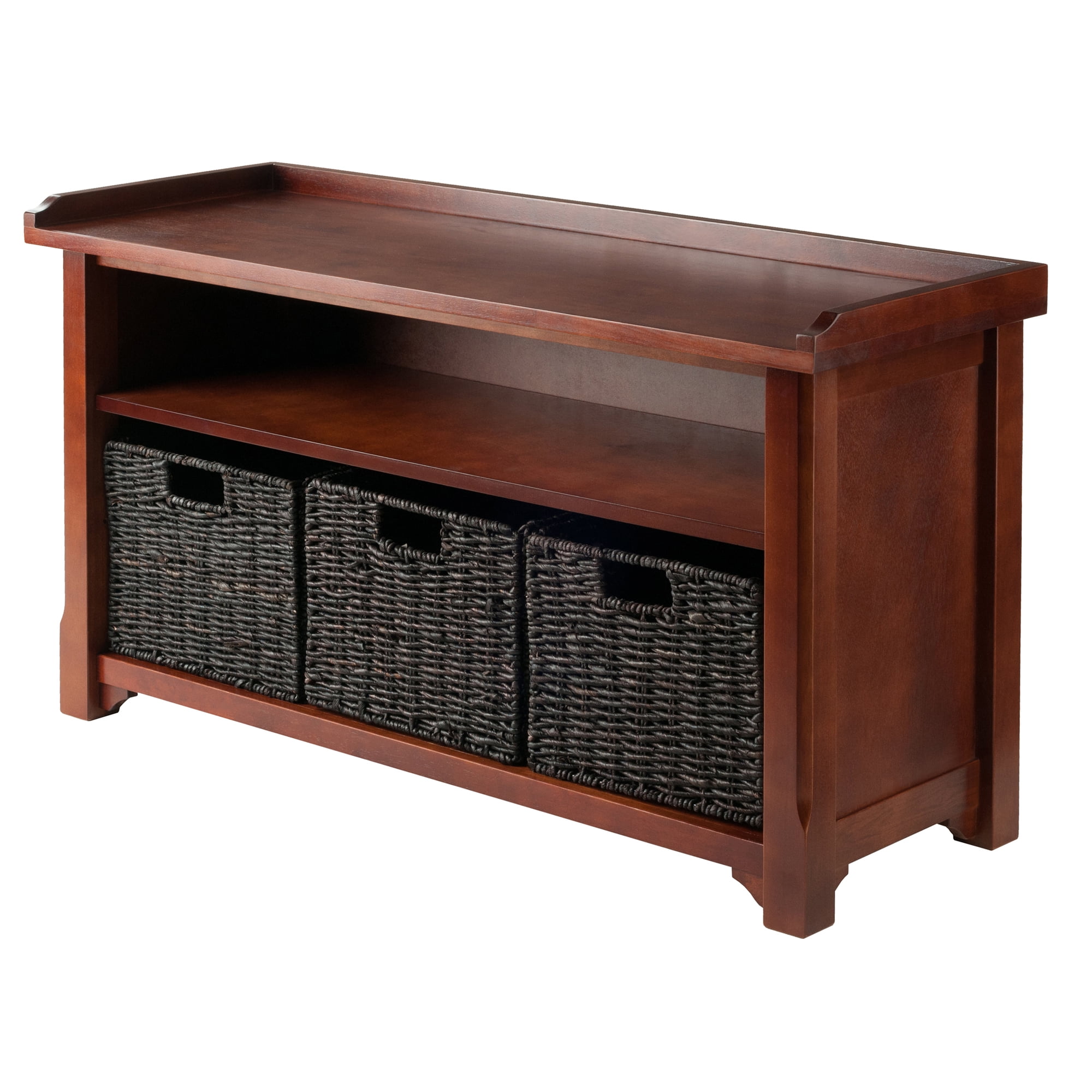 Granville 4-PC Storage Bench Set w/ 3 Corn Husk Baskets - Walmart.com
