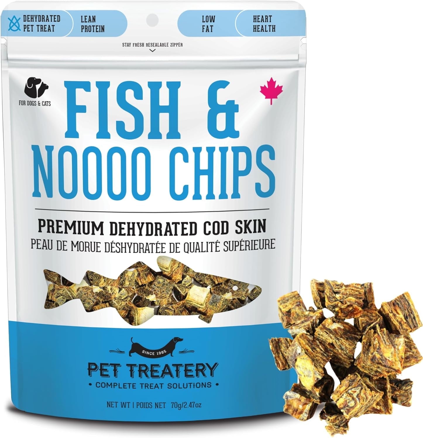 The Granville Island Pet Treatery Dehydrated Cod Skin for Dogs & Cats ...