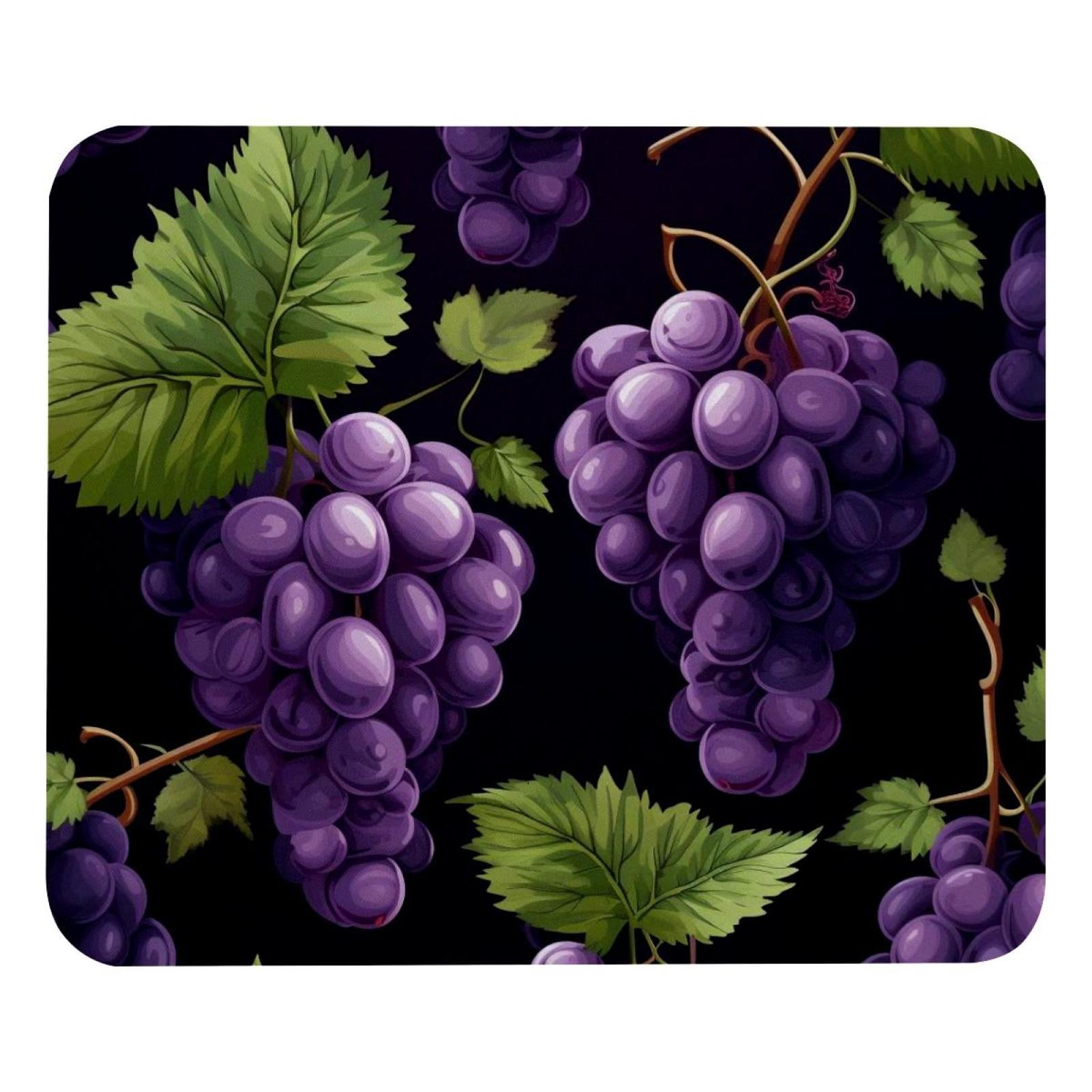 Grape 8.3x9.8 Inch Square Non-Slip Rubber Bottom Mouse Pad, Desk Pad ...