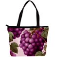Grape Canvas Leather Mix Hand-Held Bag with Twill, Sponge, and Jeanette ...