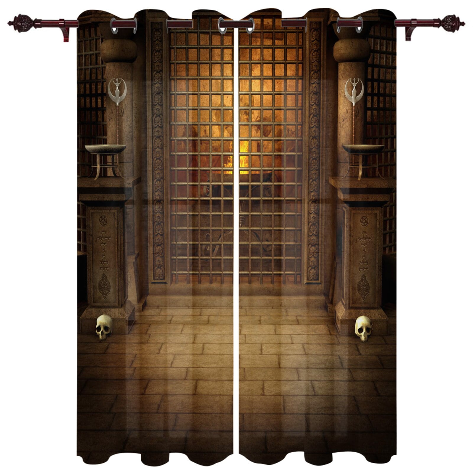 Grape Cask Maple Leaf Window Curtain Living Room European Luxury ...